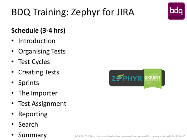 Zephyr for Jira Training: The Basics l BDQ